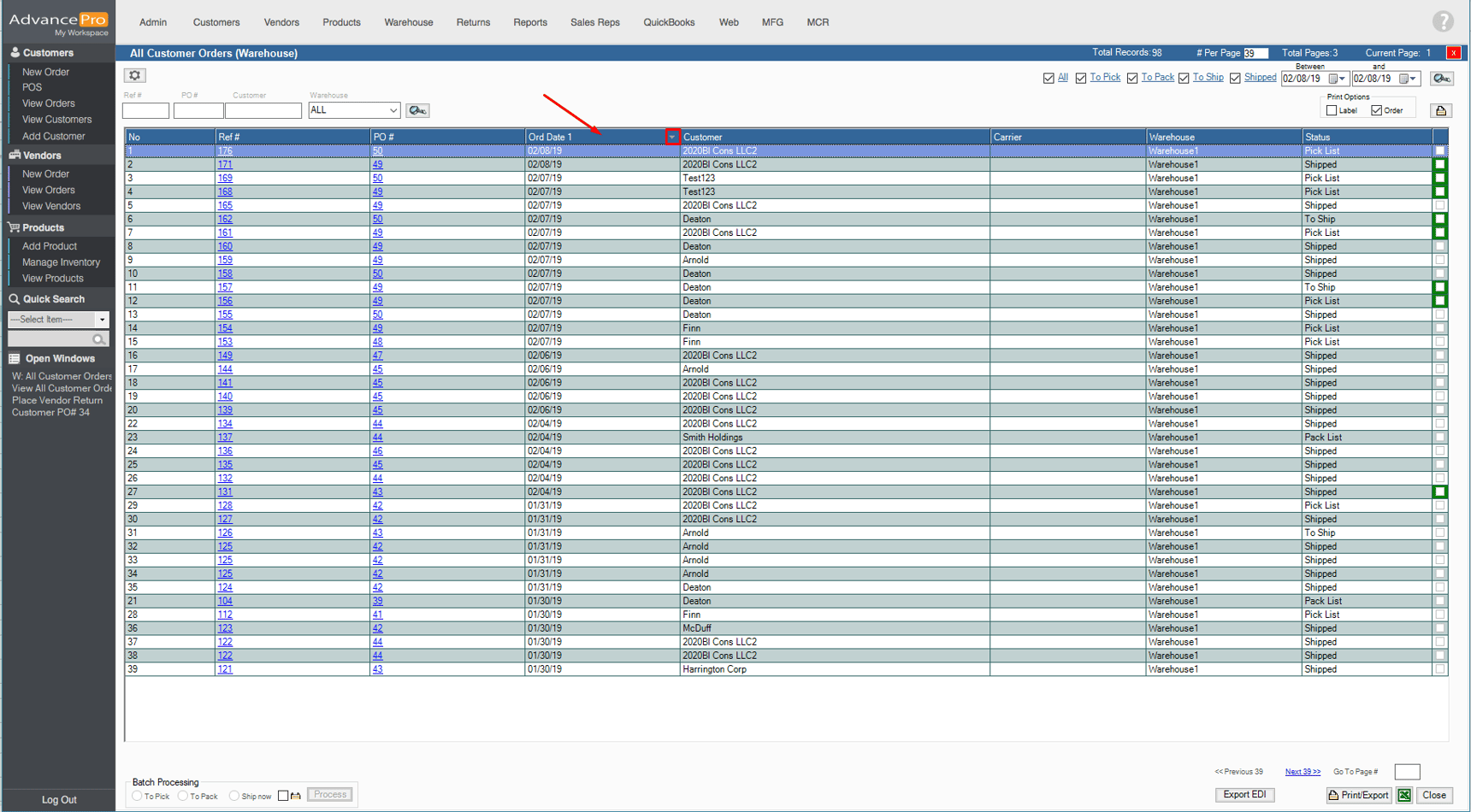 How To Sort Multiple Columns